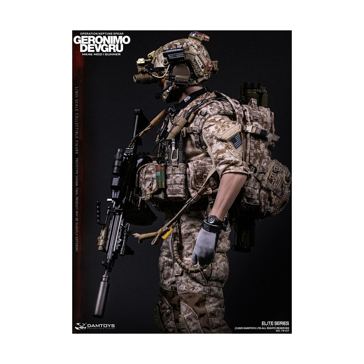 Figurine Modern Military Figure 1/6 Geronimo Devgru - MK46 ... with ...