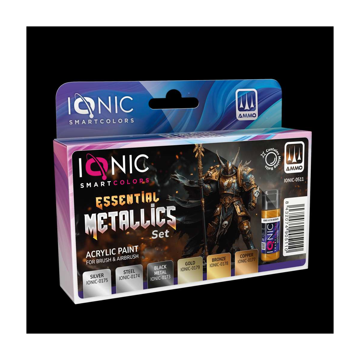 Ionic - Essential Metallics Paint Set Ammo by Mig with 1001hobbies